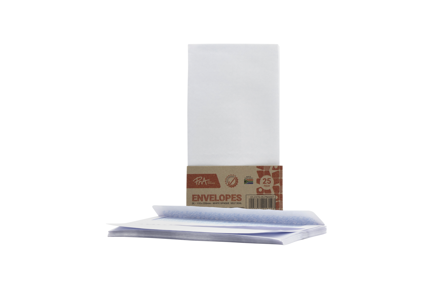 PNA SELF SEAL ENVELOPES OPAQUE DLB WHITE PACK OF 25 - PNA